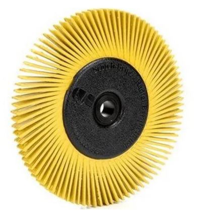3M RADIAL BRISTLE BRUSH YELLOW DISC 152MM X 12.7MM P80 61500187770 276 ...